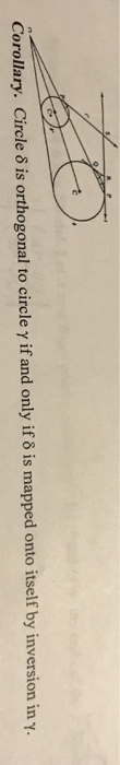 Corollary. Circle 8 is orthogonal to circle y if and | Chegg.com