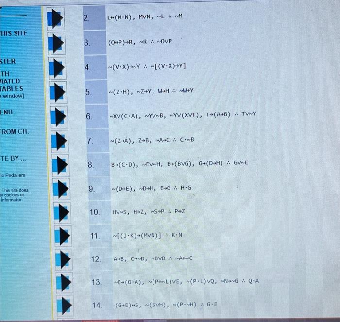 Exercise 7.4B: Abbreviated Truth Tables Pick an | Chegg.com