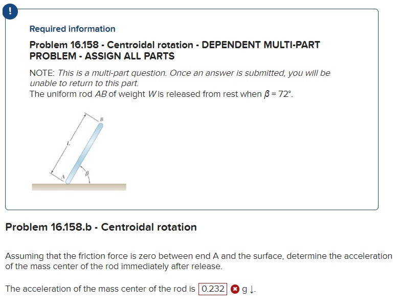 Solved Required informationProblem 16.158 - ﻿Centroidal | Chegg.com