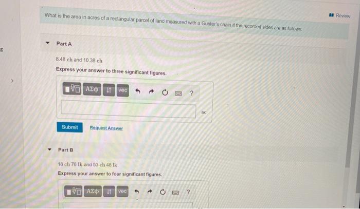 Solved What is the area in acres of a rectangular parcel of | Chegg.com