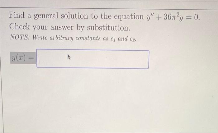 Solved differential equations Example of the answer how it | Chegg.com