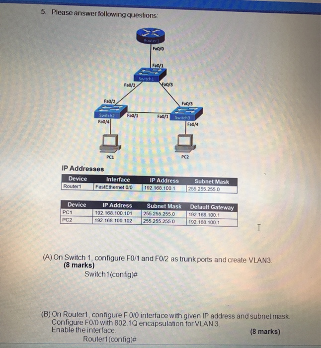 Solved 9. In the switched LAN below, STP is running and | Chegg.com