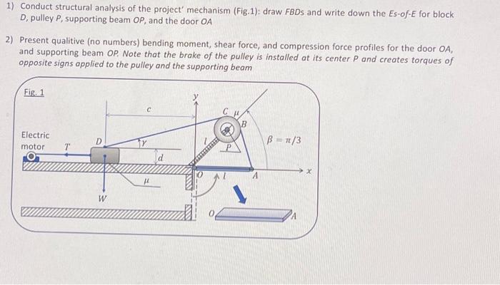 Solved 1) Conduct structural analysis of the project' | Chegg.com