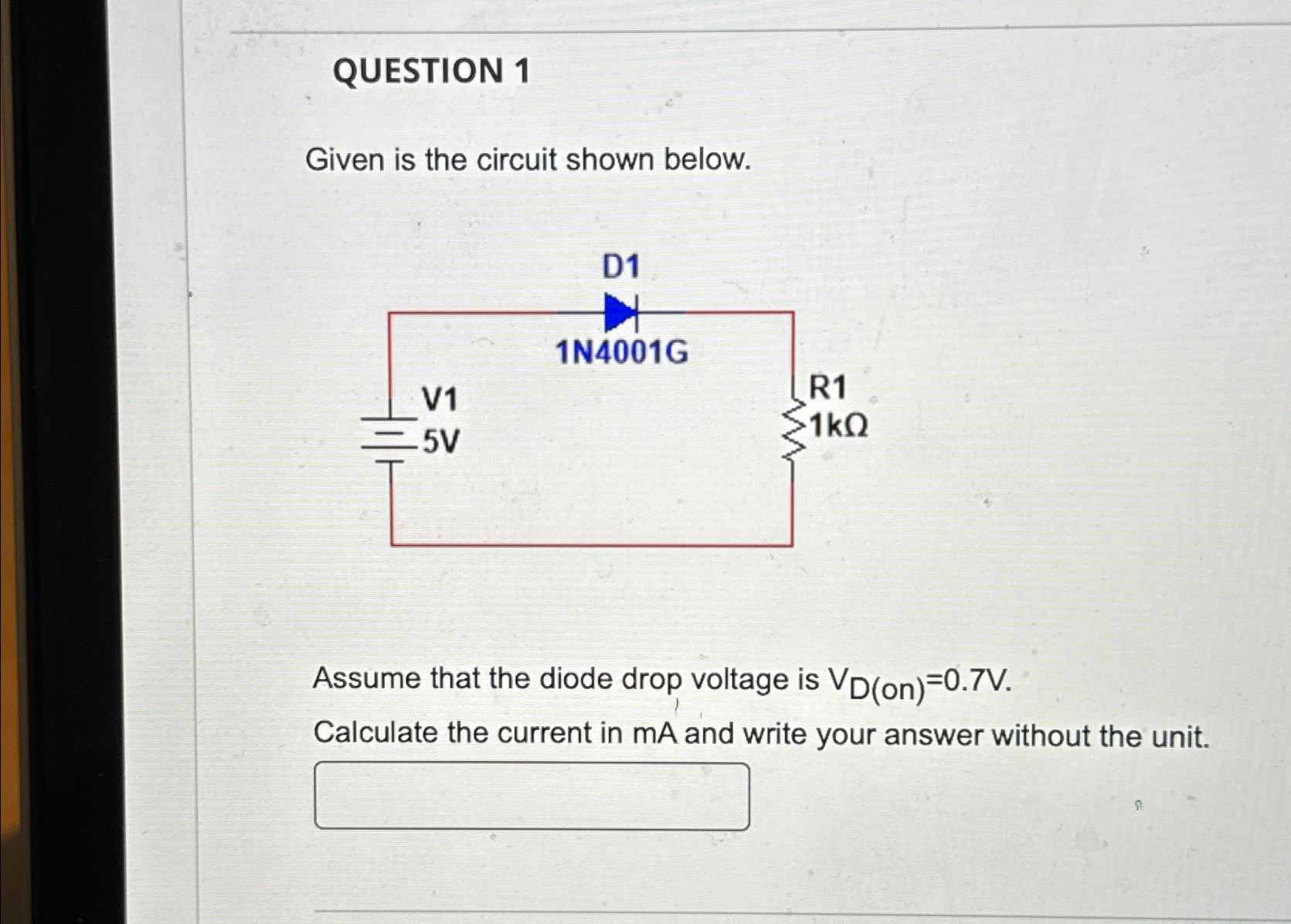 Solved QUESTION 1Given is the circuit shown below.Assume | Chegg.com