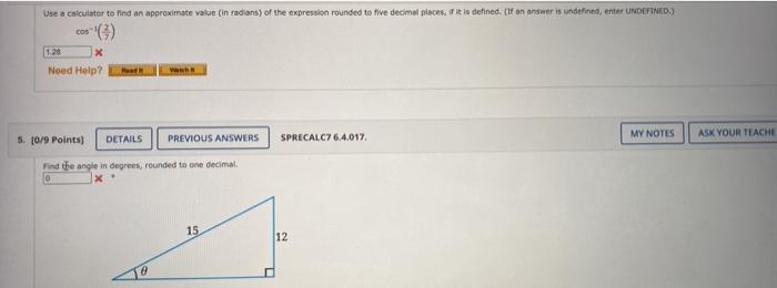 Solved Use a calculator to find an approximate value in | Chegg.com