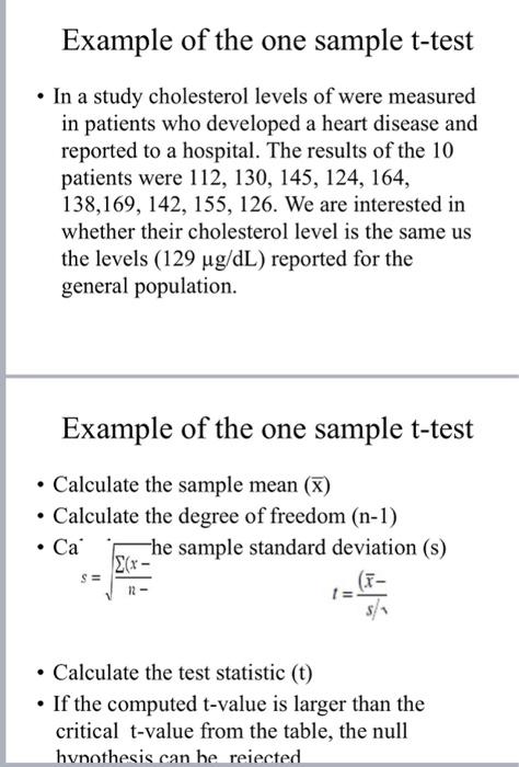 Solved Example of the one sample t-test • In a study | Chegg.com