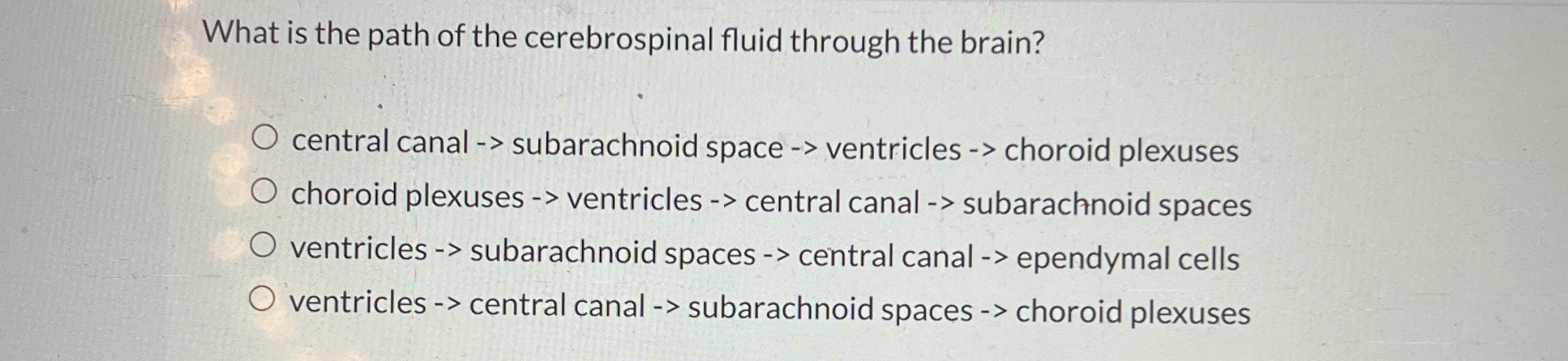 Solved What is the path of the cerebrospinal fluid through | Chegg.com Solved What is the path of the cerebrospinal fluid through | Chegg.com