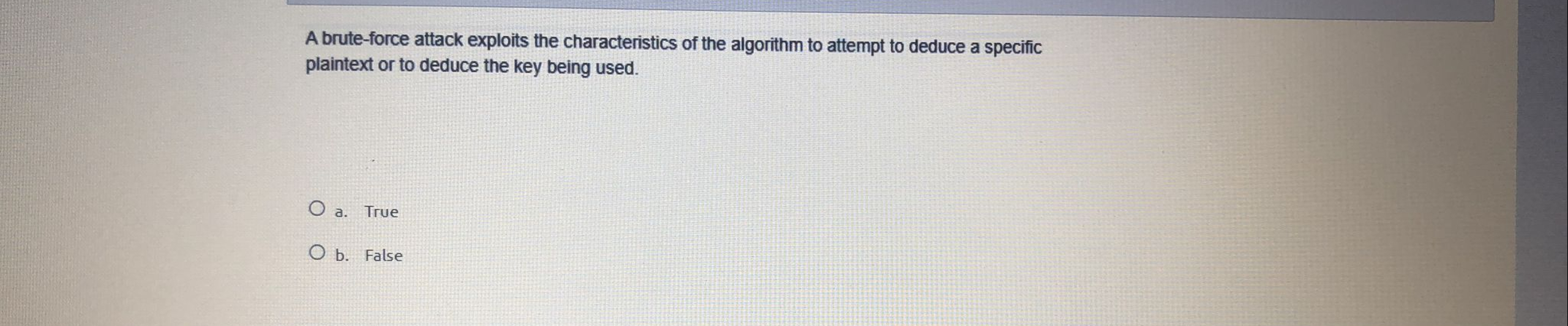 Solved A brute-force attack exploits the characteristics of | Chegg.com