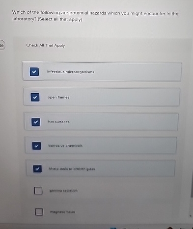 Solved Which of the following are potential hazards which | Chegg.com