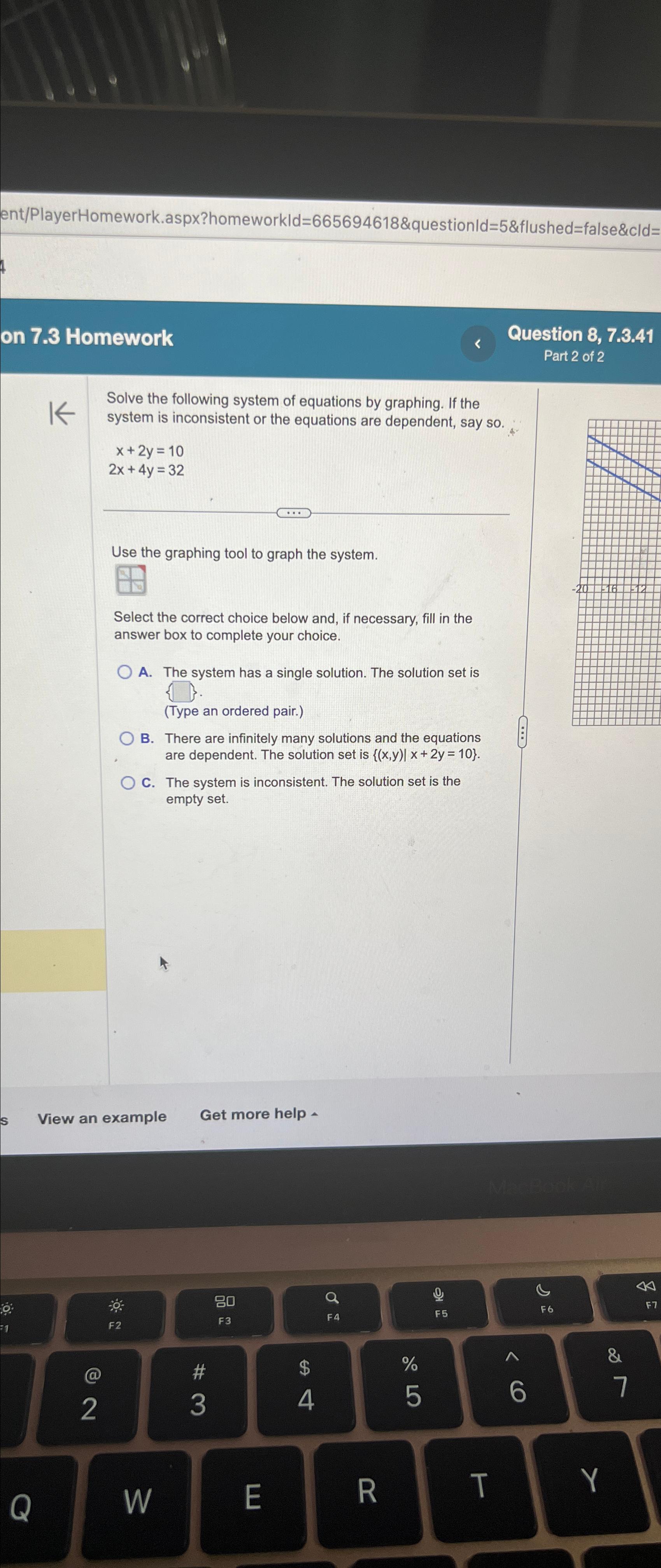 Solved on 7.3 ﻿HomeworkQuestion 8, 7.3.41Part 2 ﻿of 2Solve | Chegg.com