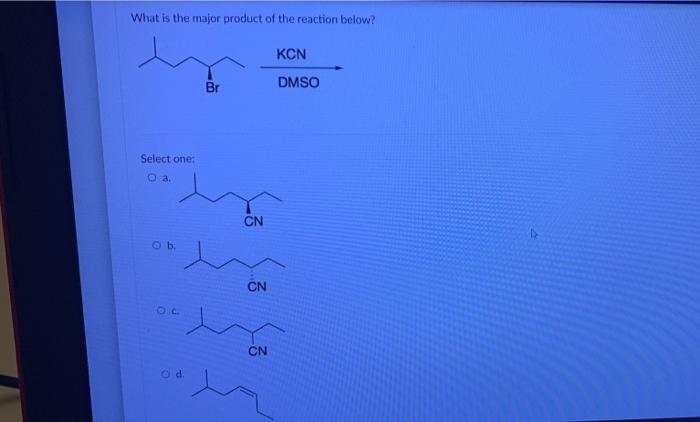 Solved What is the major product of the reaction below? KCN | Chegg.com