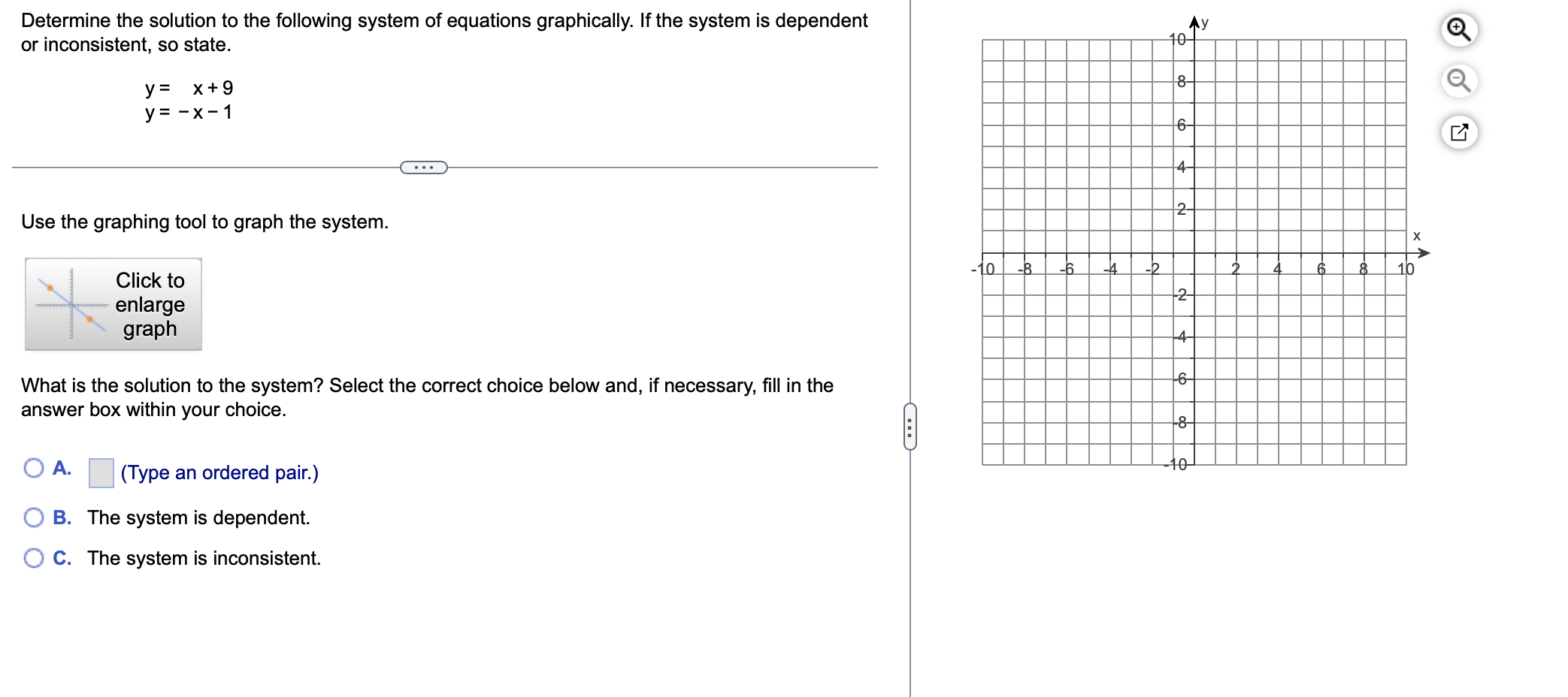 Solved Determine The Solution To The Following System Of