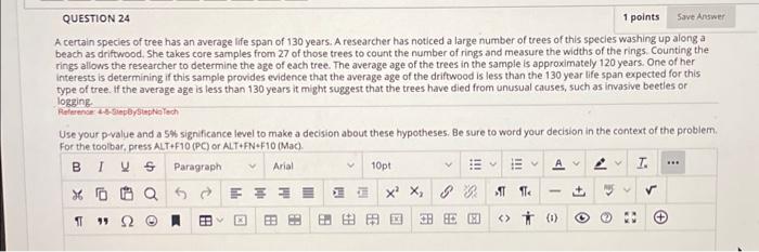 Solved A certain species of tree has an average life span of | Chegg.com