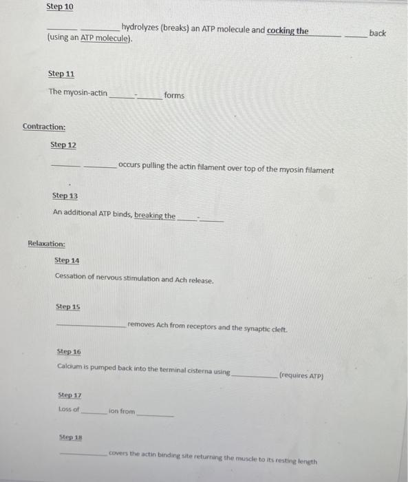 Solved Step 10 hydrolyzes (breaks) an ATP molecule and | Chegg.com