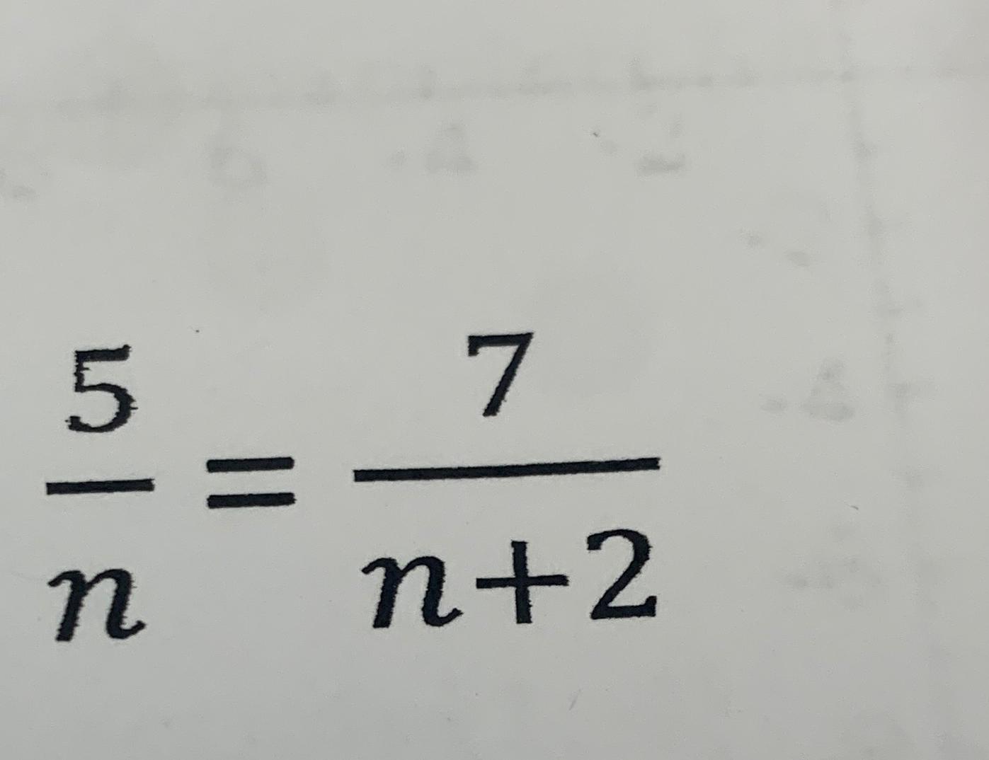 Solved 5n=7n+2 | Chegg.com