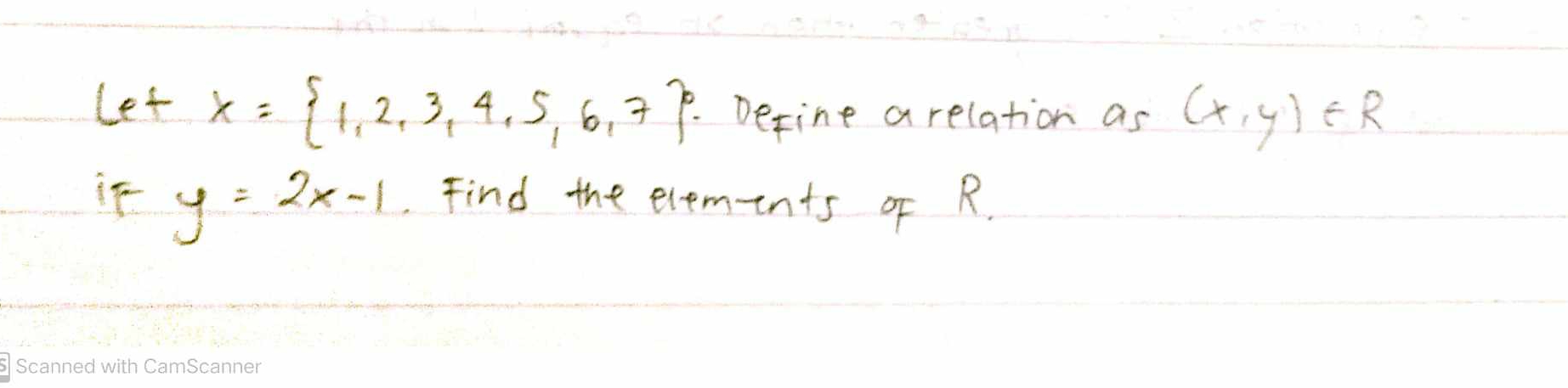 Solved Let x={1,2,3,4,5,6,7}. ﻿Define a relation as (x,y) | Chegg.com
