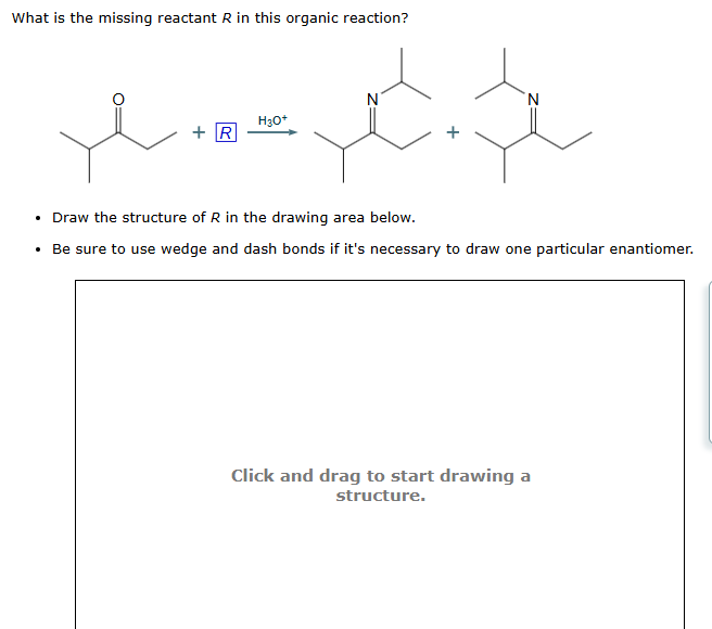 Solved What is the missing reactant R in this organic | Chegg.com