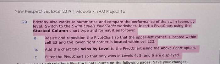 Solved New Perspectives Excel 2019 | Module 7: SAM Project | Chegg.com