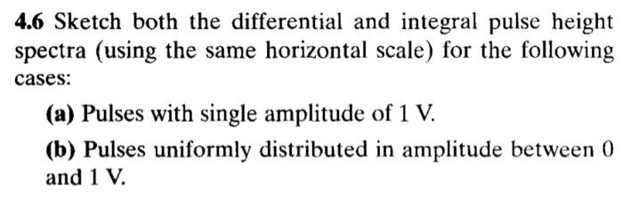 Solved 4.6 Sketch both the differential and integral pulse | Chegg.com