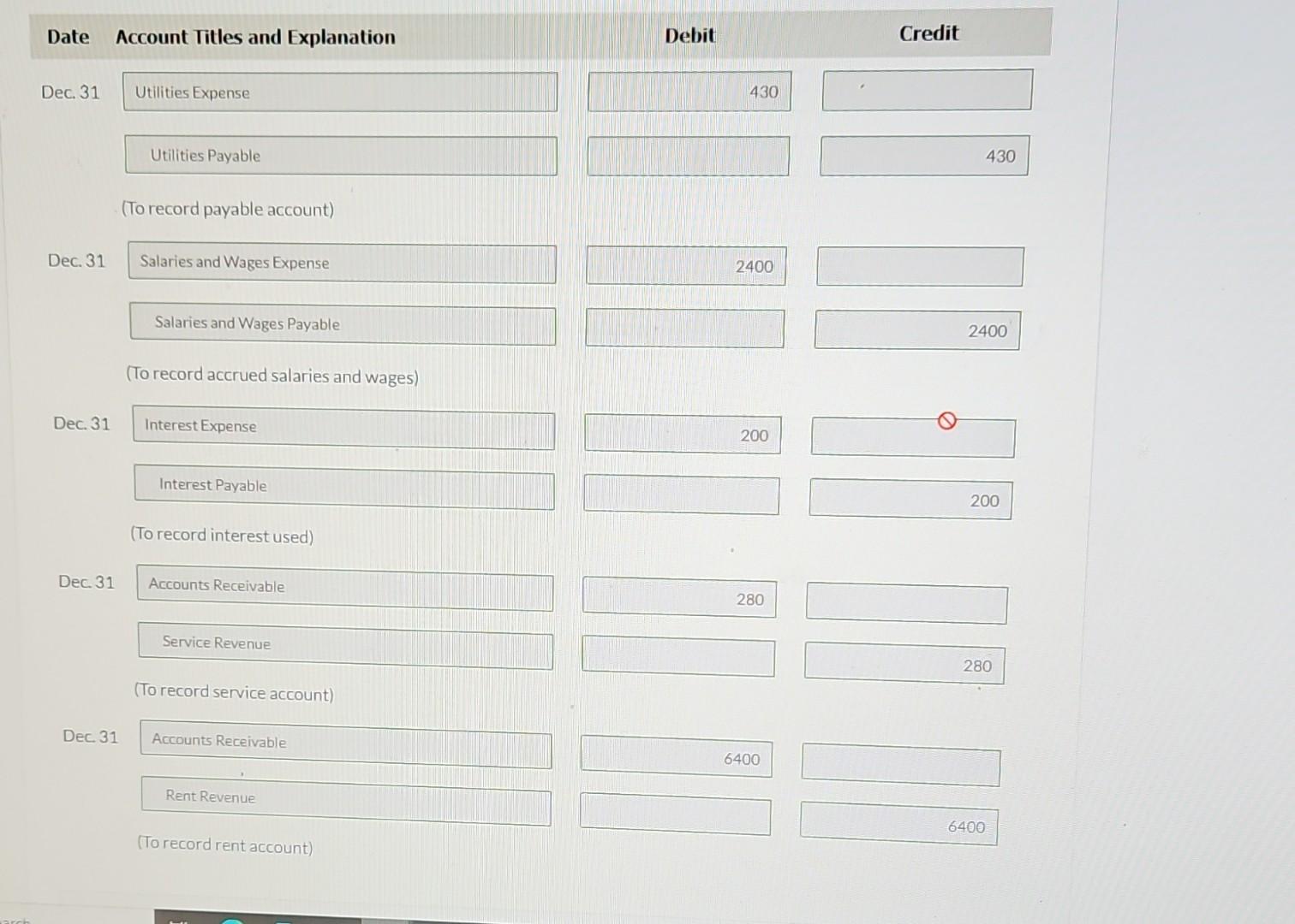 Solved Date Account Titles and Explanation Dec. 31 Utilities | Chegg.com