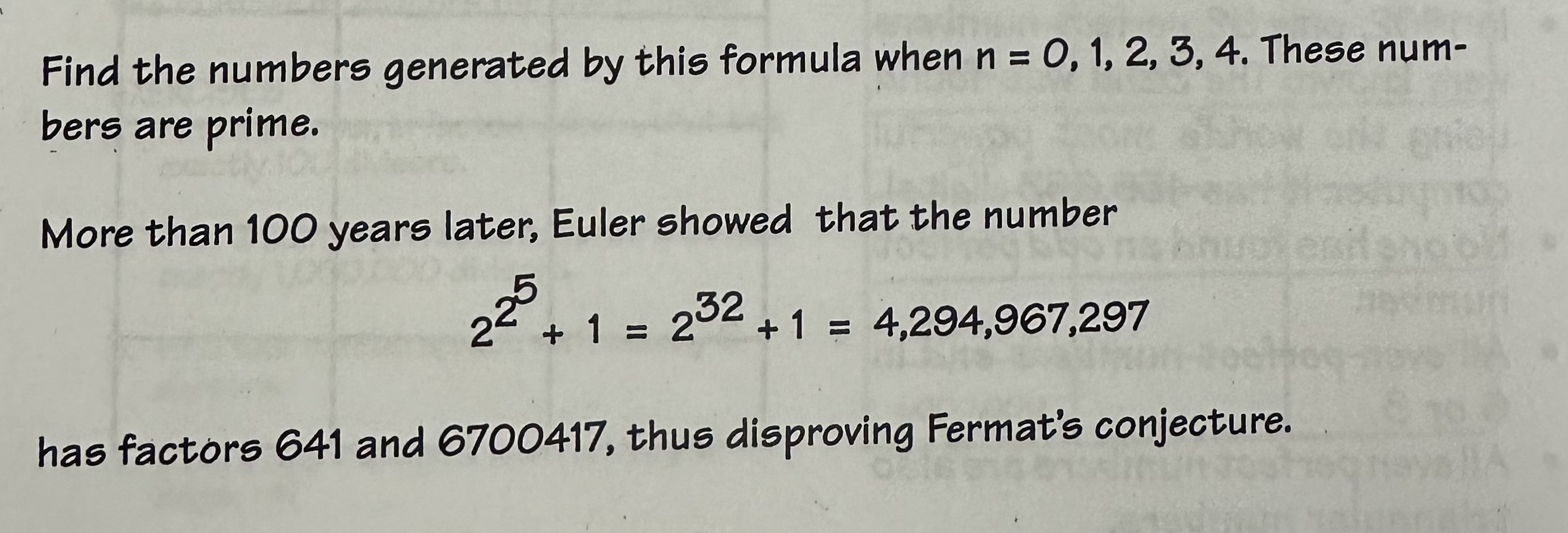 Solved Find the numbers generated by this formula when | Chegg.com