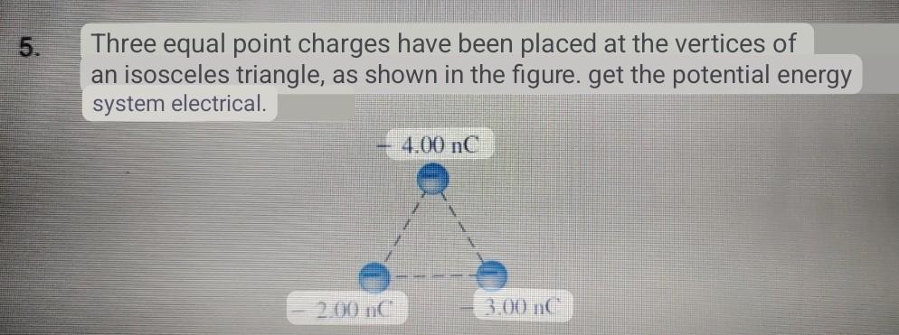 Solved Three equal point charges have been placed at the | Chegg.com
