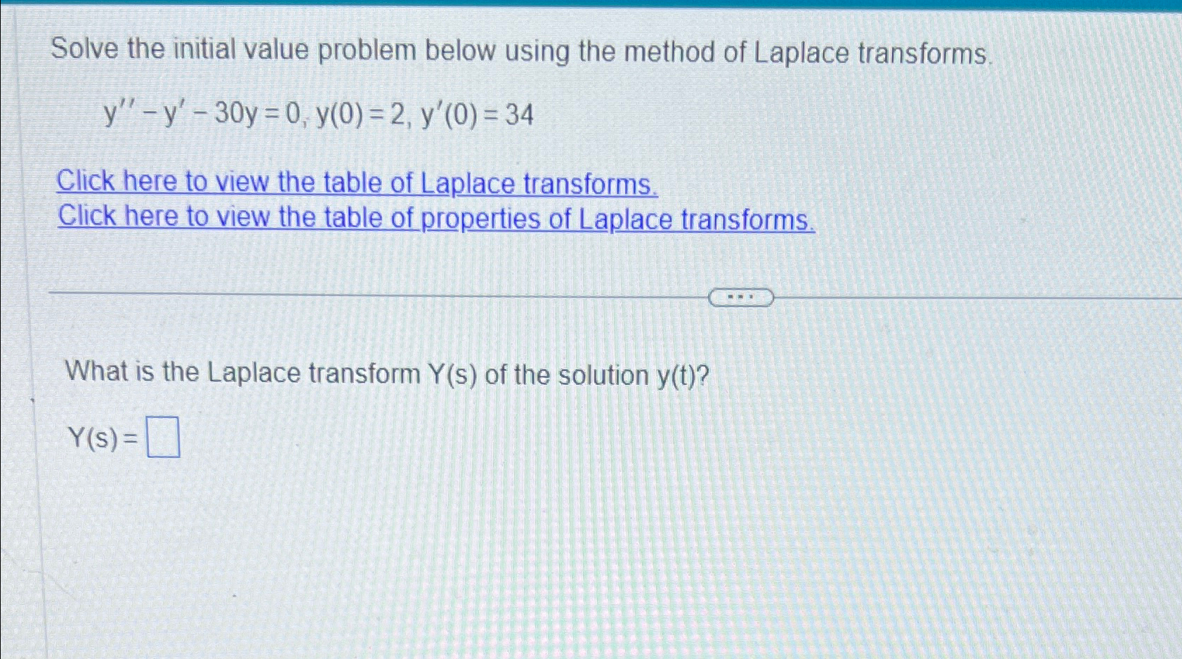 Solved Solve the initial value problem below using the | Chegg.com