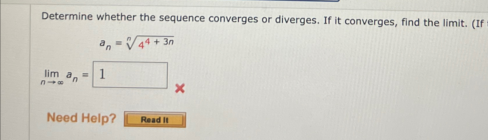 Solved Determine whether the sequence converges or diverges. | Chegg.com