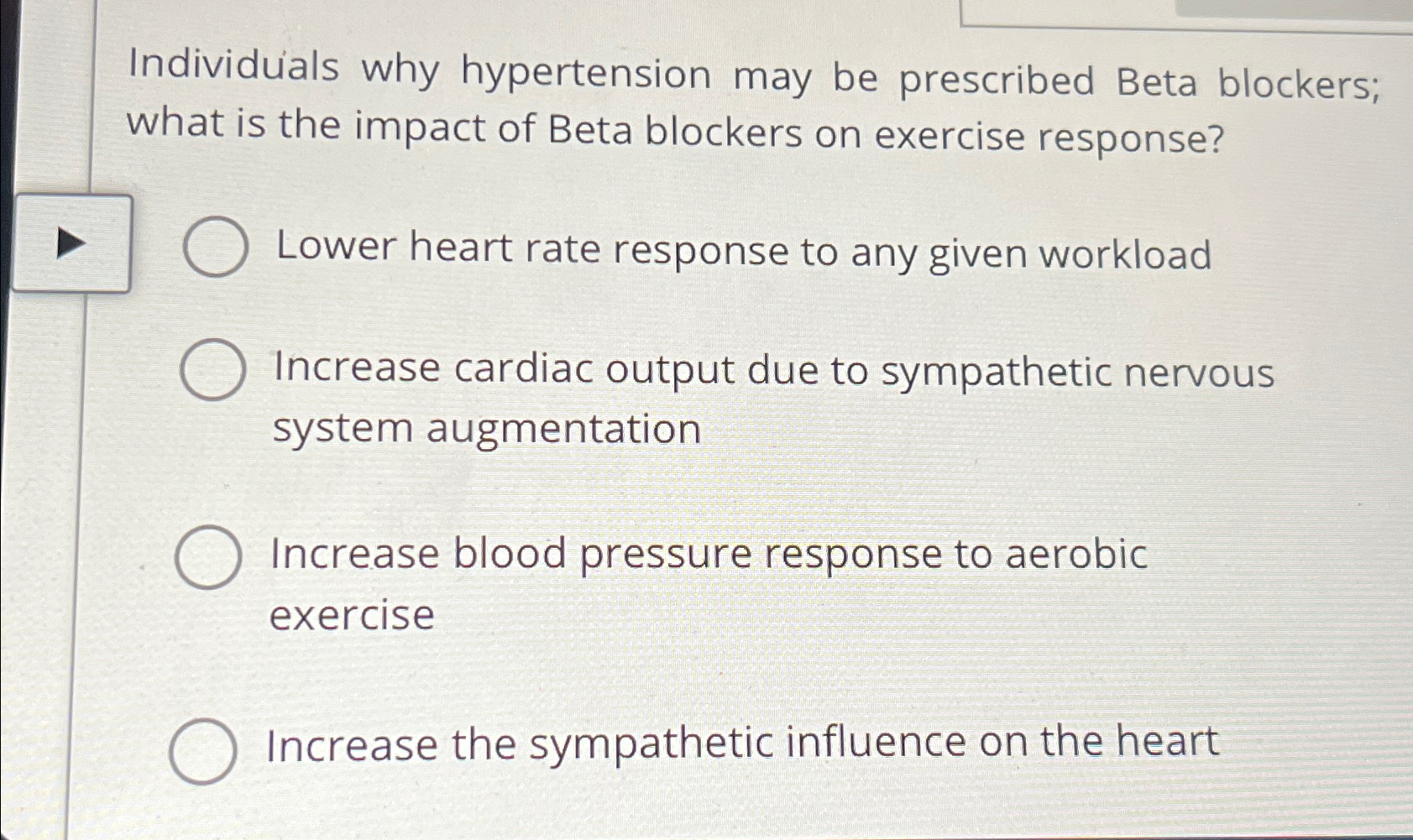 Solved Individuals why hypertension may be prescribed Beta | Chegg.com