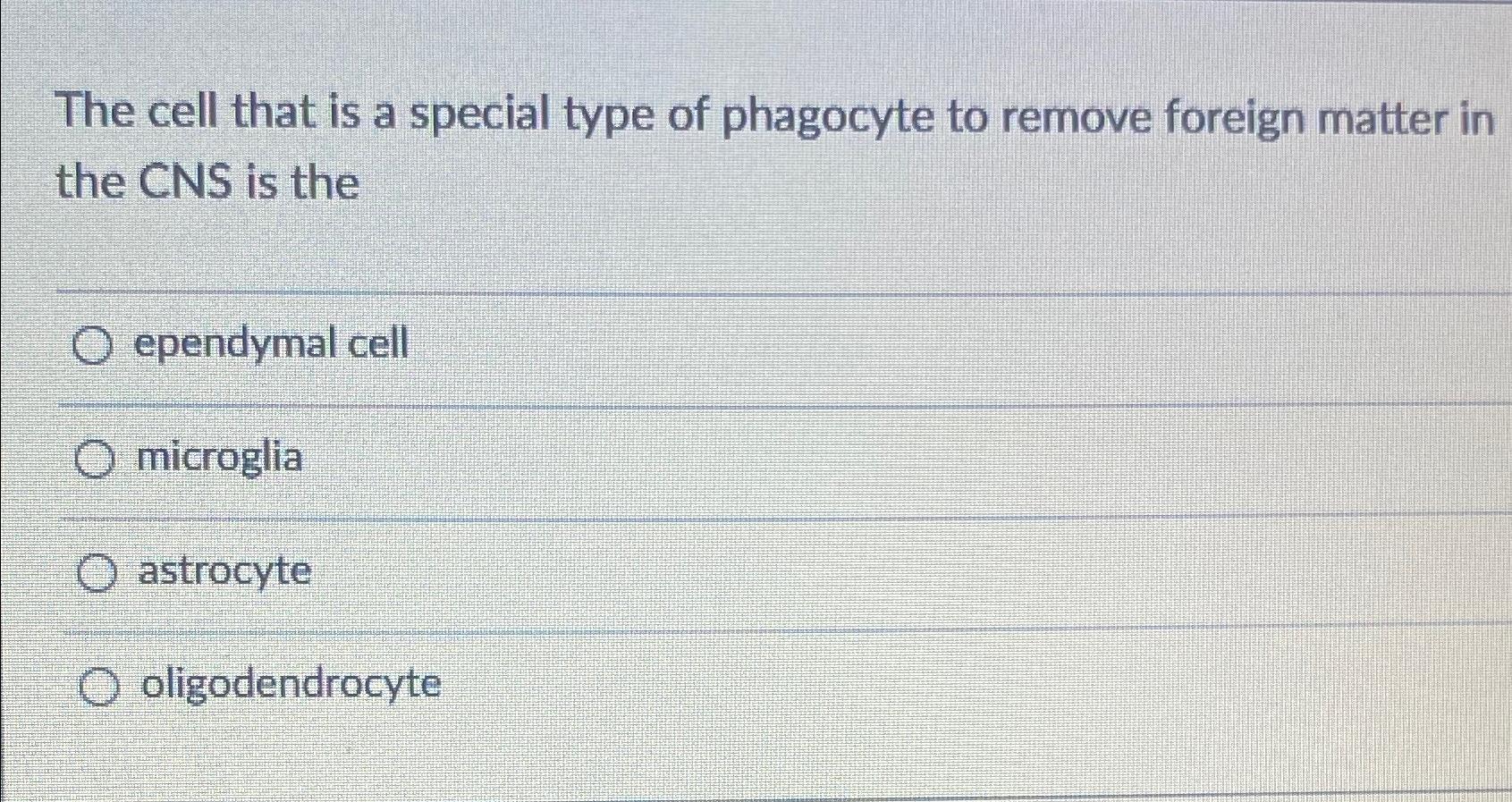 Solved The cell that is a special type of phagocyte to | Chegg.com