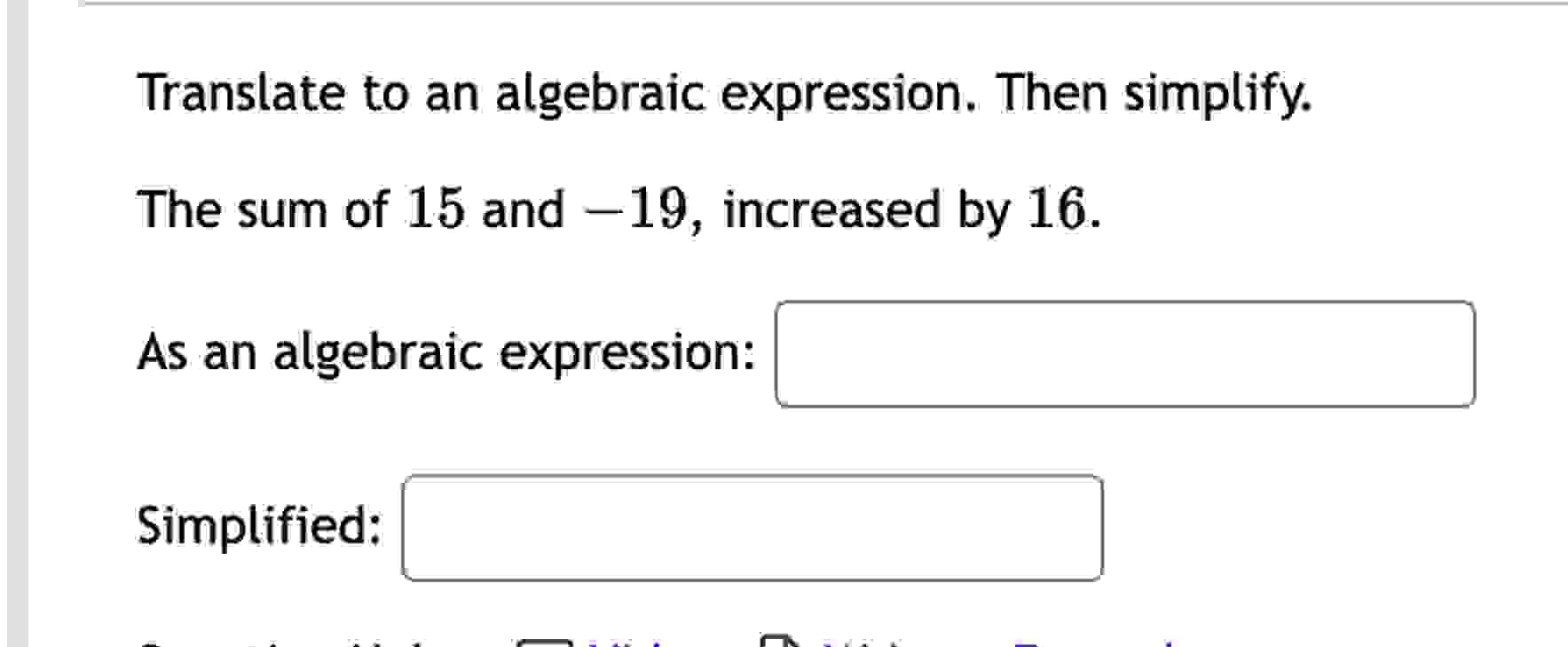 Solved Translate to an algebraic expression. Then | Chegg.com