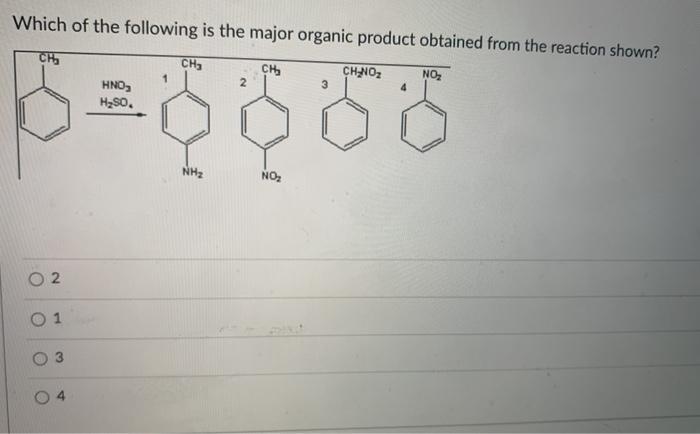 Solved Which gives a meta nitro compound as the main product | Chegg.com