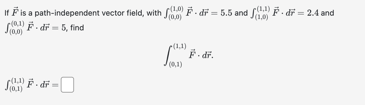 If vec(F) ﻿is a path-independent vector field, with | Chegg.com