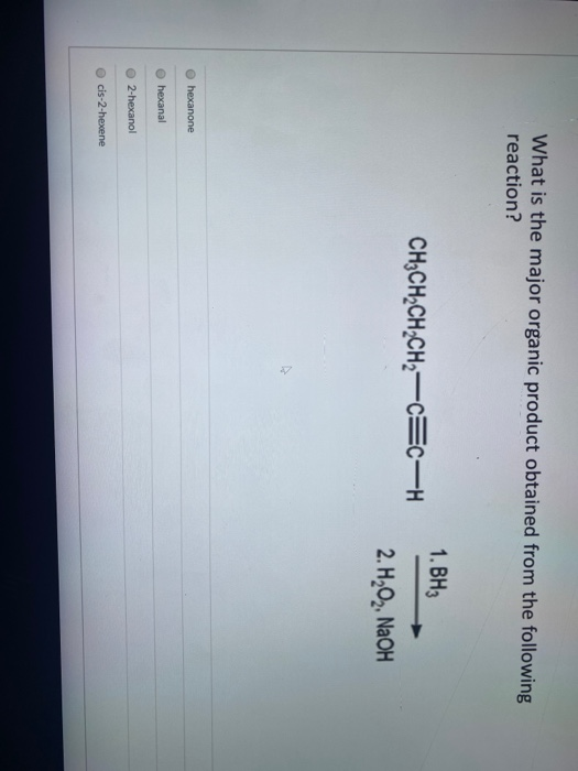 Solved What is the major organic product obtained from the | Chegg.com