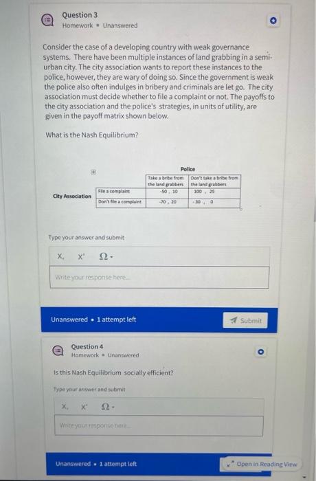Solved Consider the case of a developing country with weak | Chegg.com