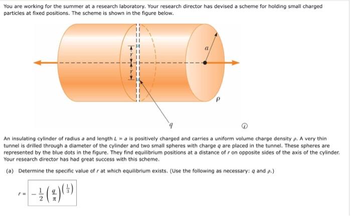 Solved You are working for the summer at a research | Chegg.com