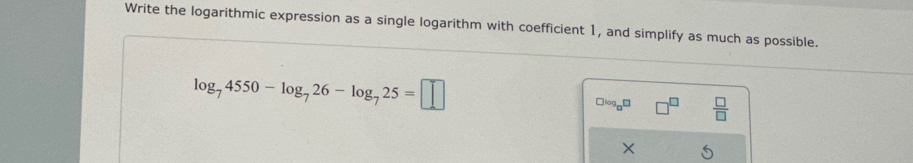 Solved Write the logarithmic expression as a single | Chegg.com
