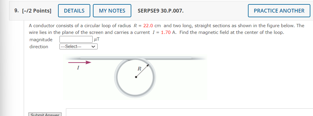 Solved A conductor consists of a circular loop of radius | Chegg.com
