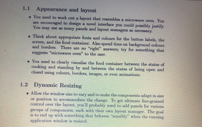 Solved 1 Microwave Oven Simulation tool Write a Java | Chegg.com
