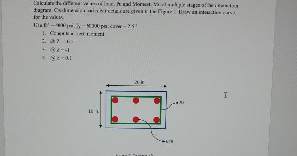 Calculate the different values of load, Pu and | Chegg.com