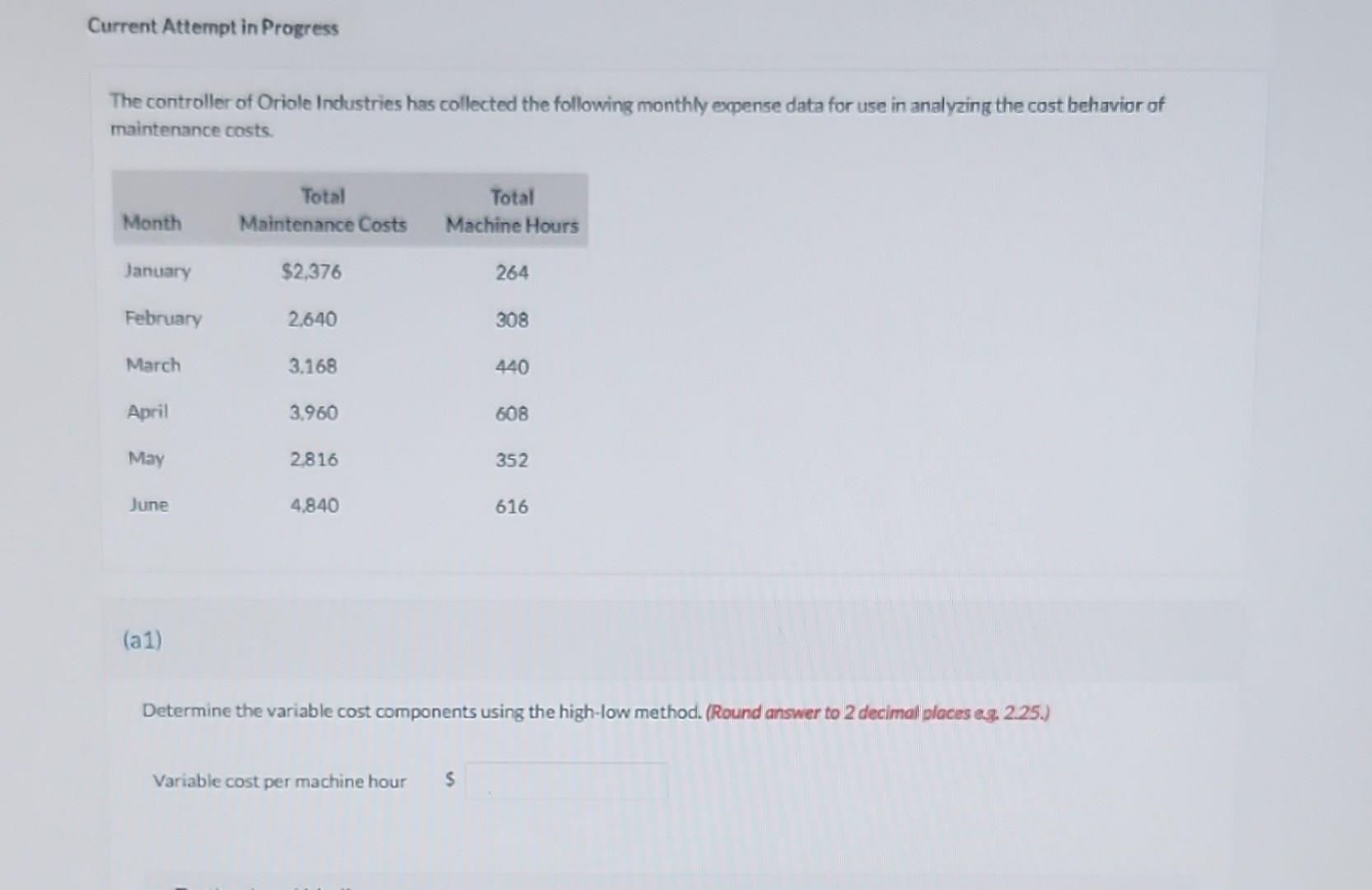 Solved Current Attempt in Progress The controller of Oriole | Chegg.com