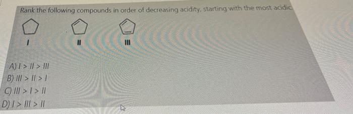 Solved Rank the following compounds in order of decreasing | Chegg.com