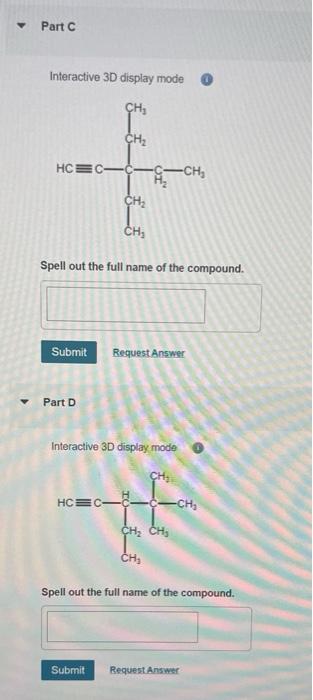 Solved Part A Interactive 3D display mode HAC-CEC-¢-CH, сн. | Chegg.com