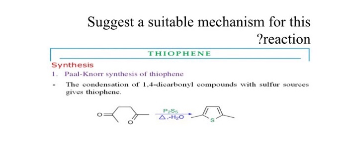 Solved Suggest a suitable mechanism for this ?reaction | Chegg.com