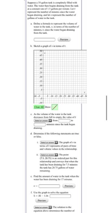 Solved Surpose a 35 -galice tank is coeplefrly fillof with | Chegg.com