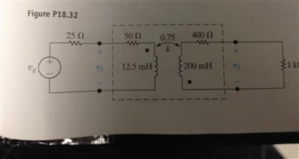 The linear transformer in the circuit shown in Fig. | Chegg.com