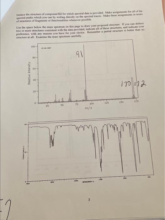 Solved Deduce the structure of compound E2 for which | Chegg.com
