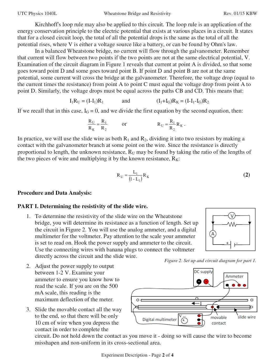 Solved SECTION PARTNER(S) THE WHEATSTONE BRIDGE AND | Chegg.com