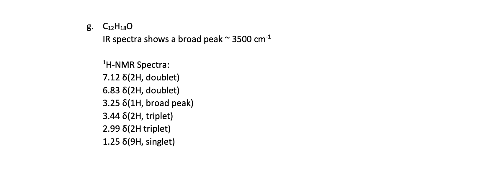 Solved Elucidate the structure (show ﻿work)g. ﻿IR ﻿spectra | Chegg.com