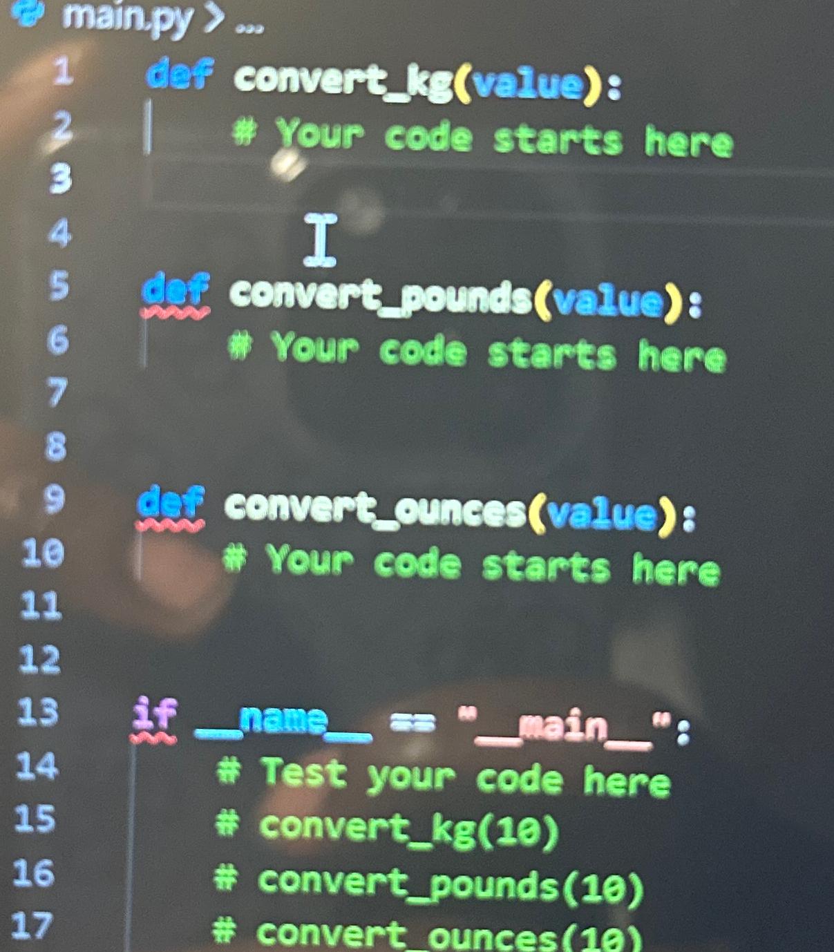 Solved main.py >dotsdep convert lko(velue):Your code starts | Chegg.com